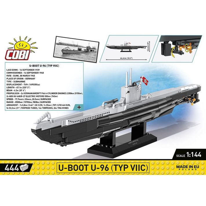 U-Boot U-96 Typ VIIC / Okręty i łodzie / Militaria w sklepie Cobi.eu